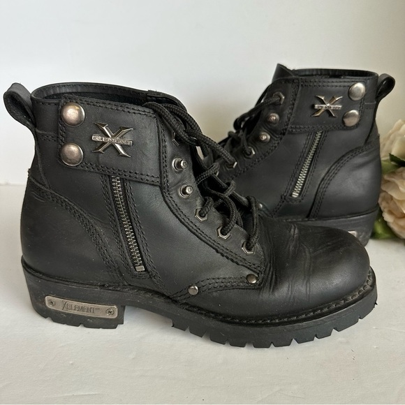 Element | Shoes | Element X Sz 9 Black Leather Moto Biker Boots | Poshmark